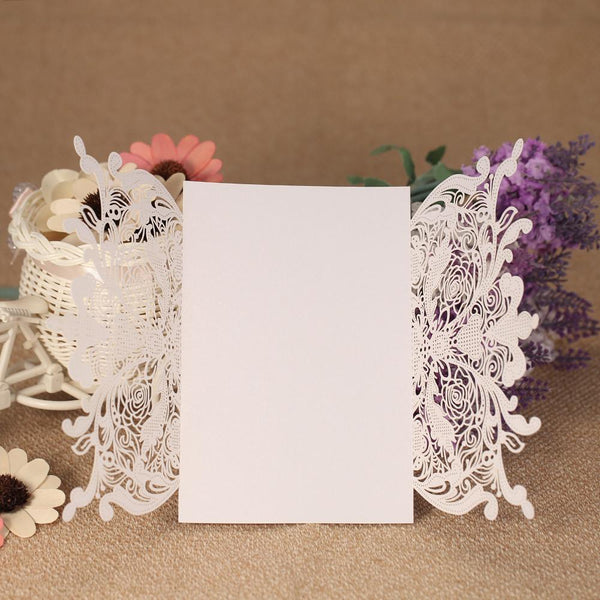 20pcs/set Wedding Invitation Card Set Pearl