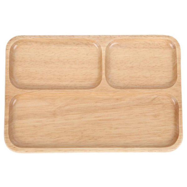 3 Grid Wooden Tray
