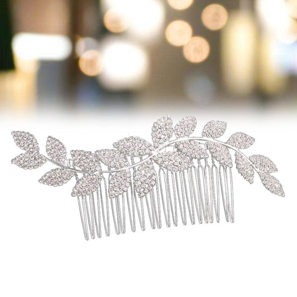 Bridal Hair Side Comb Crystal Wave