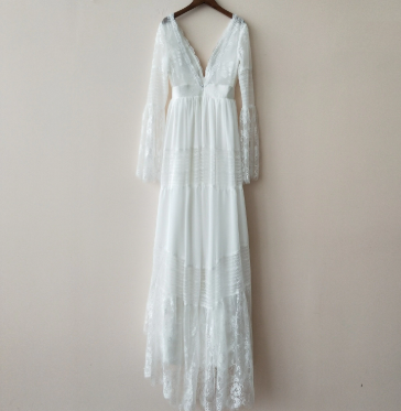 Vintage Wedding Dress Chiffon Lace