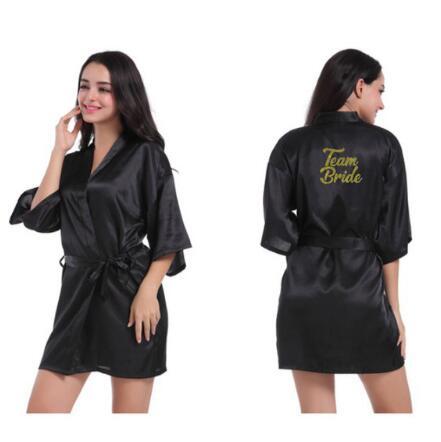 Team Bride Robes - Elegant Women's Satin Robes