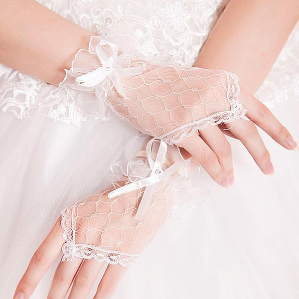 Women Lace Net Gloves